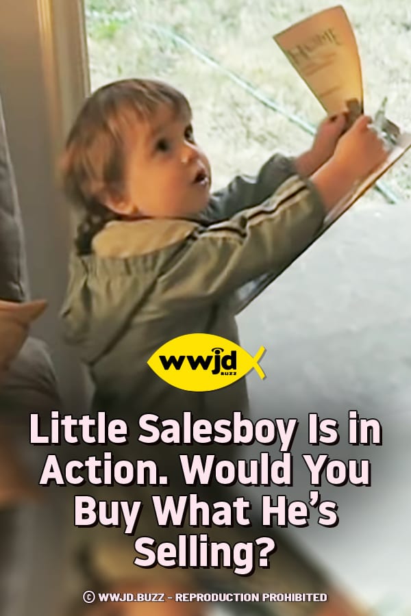 Little Salesboy Is in Action. Would You Buy What He’s Selling? – WWJD