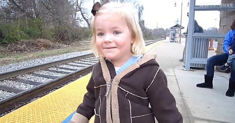 Excited Girl Can’t Wait For Her First Train Ride, Her Breathless Joy ...