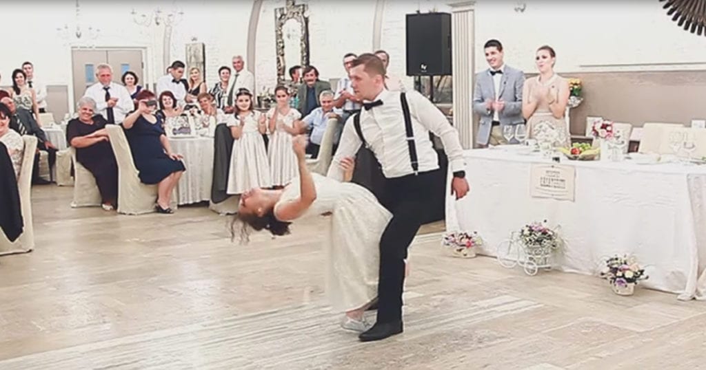 Joyful Newlyweds Show Off Swing Dance Skills to Guests During Wedding ...