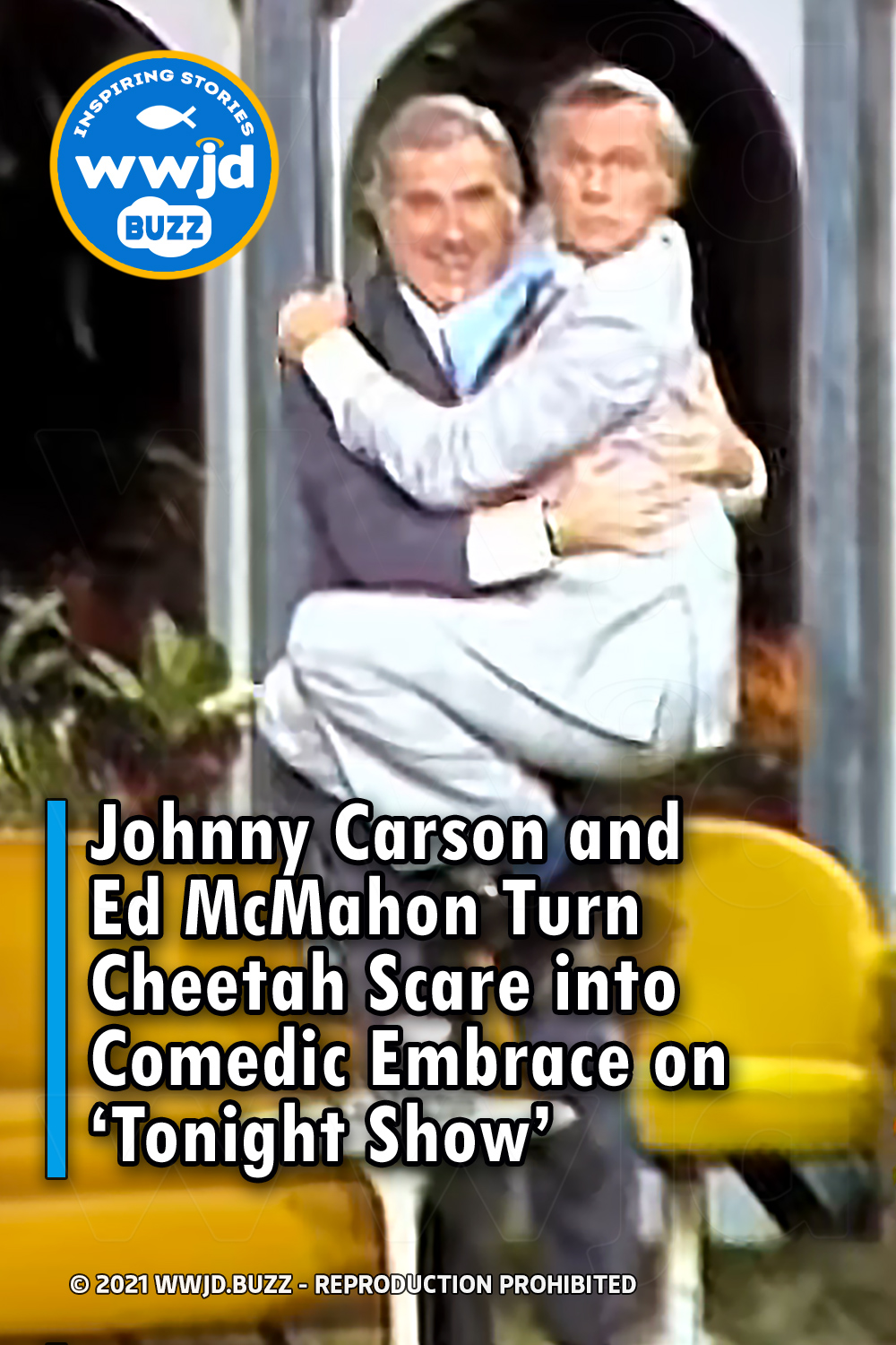 Johnny Carson and Ed McMahon Turn Cheetah Scare into Comedic Embrace on ...