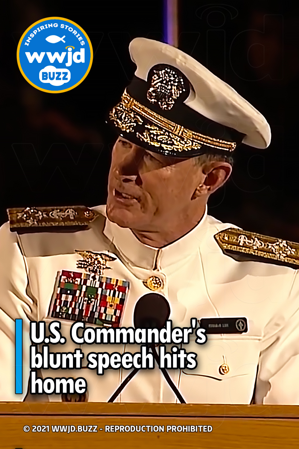 U.S. Commander’s blunt speech hits home – WWJD