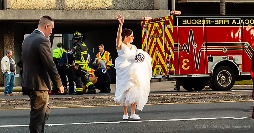 Bride and groom officers respond to wedding day crash – WWJD