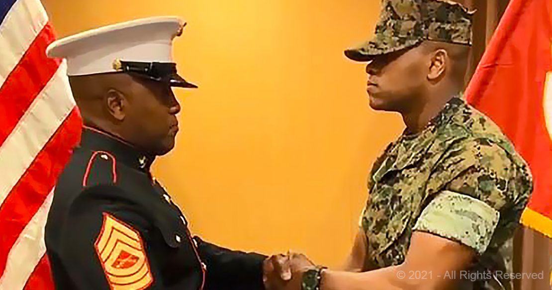 Dad gives his son his first salute as a new officer | WWJD