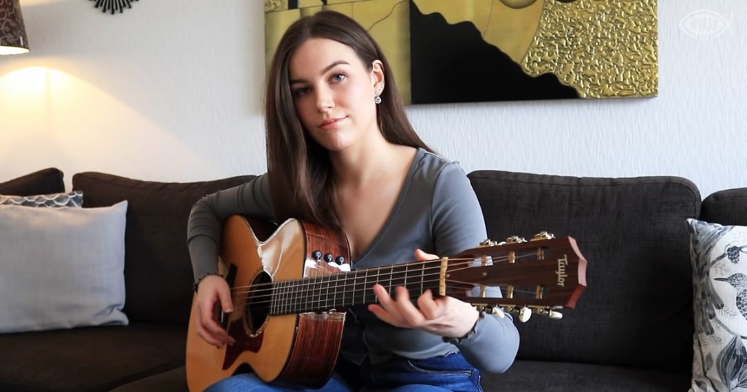 Angel with guitar performs The Beatles’ “Let It Be” – WWJD