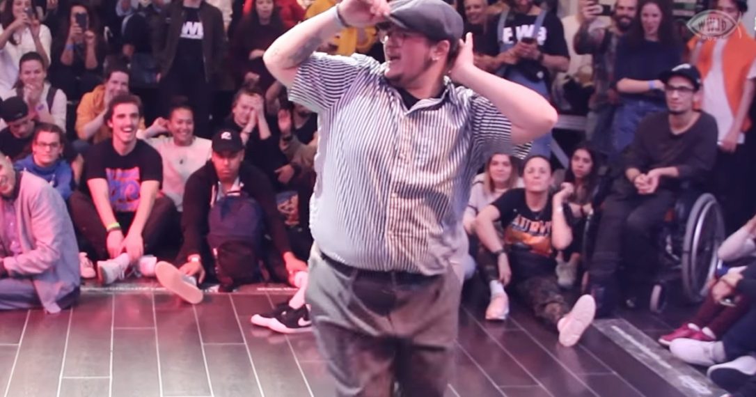 A husky guy dancing 60’s funk trends on social media – WWJD