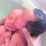 Newborn twins cuddle in bath as they did in the womb | WWJD