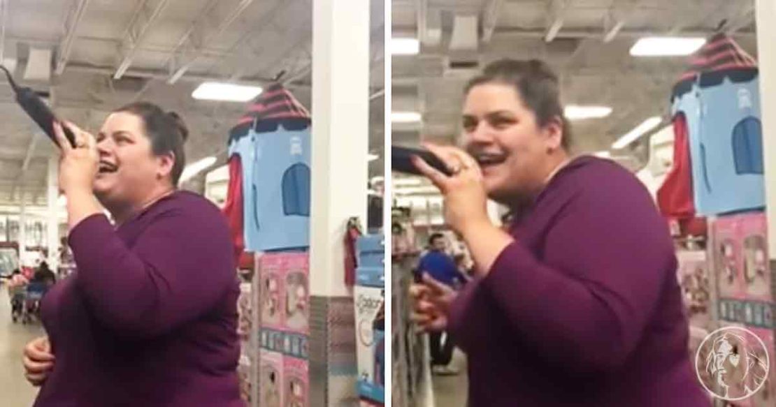 Woman stuns Walmart shoppers with her amazing karaoke voice – WWJD