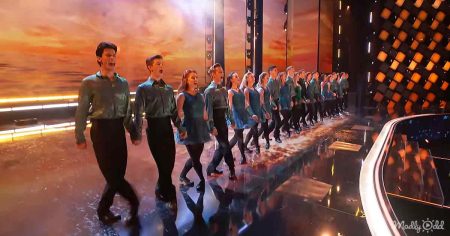Irish dancers steal the show with spectacular drumming and Riverdance ...