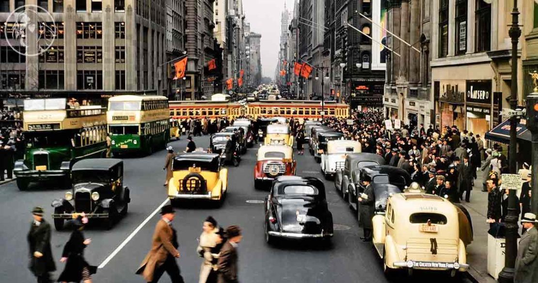 1940s Classic Cars and Cities in Living Color – WWJD